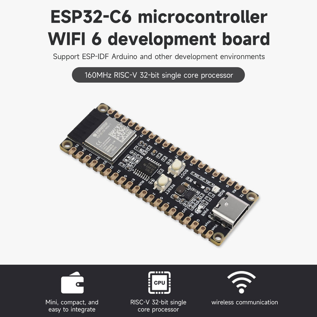 ESP32-C6 Mikrocontroller Entwicklungsboard 160MHz Single-Core-Prozesso