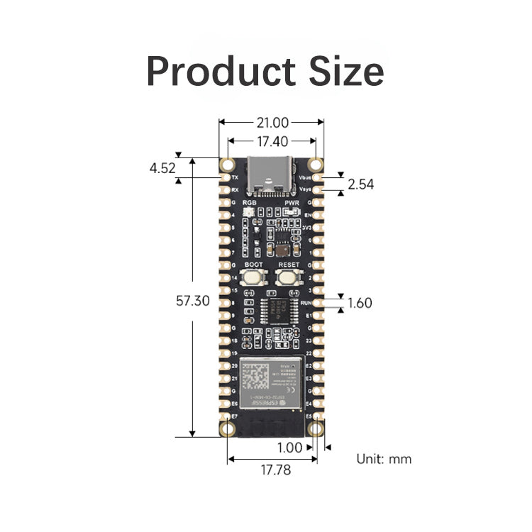 ESP32-C6 Mikrocontroller Entwicklungsboard 160MHz Single-Core-Prozesso