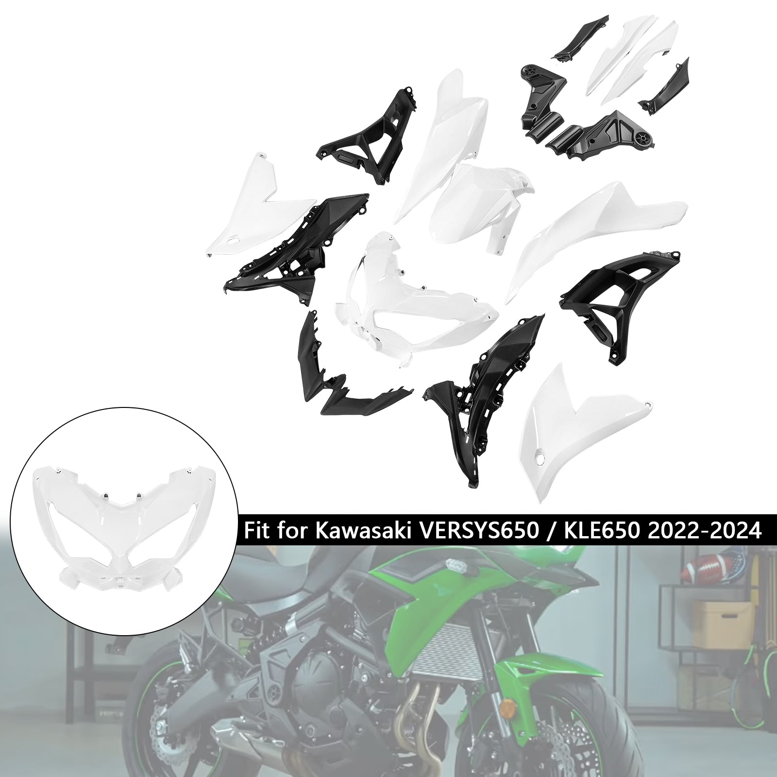 Injection ABS Karosserie Verkleidung Kit Für Kawasaki VERSYS 650 KLE 2