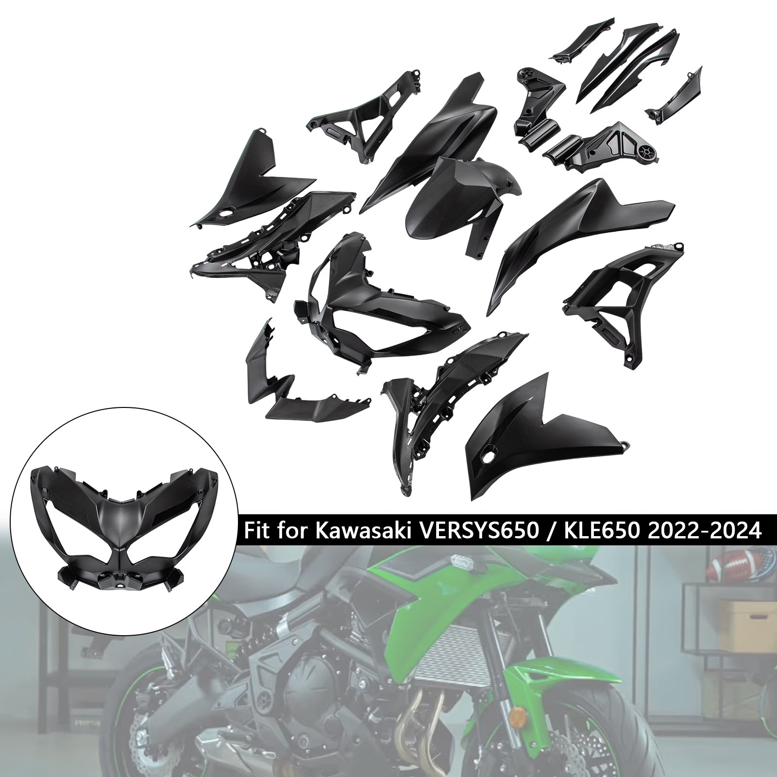 Injection ABS Karosserie Verkleidung Kit Für Kawasaki VERSYS 650 KLE 2