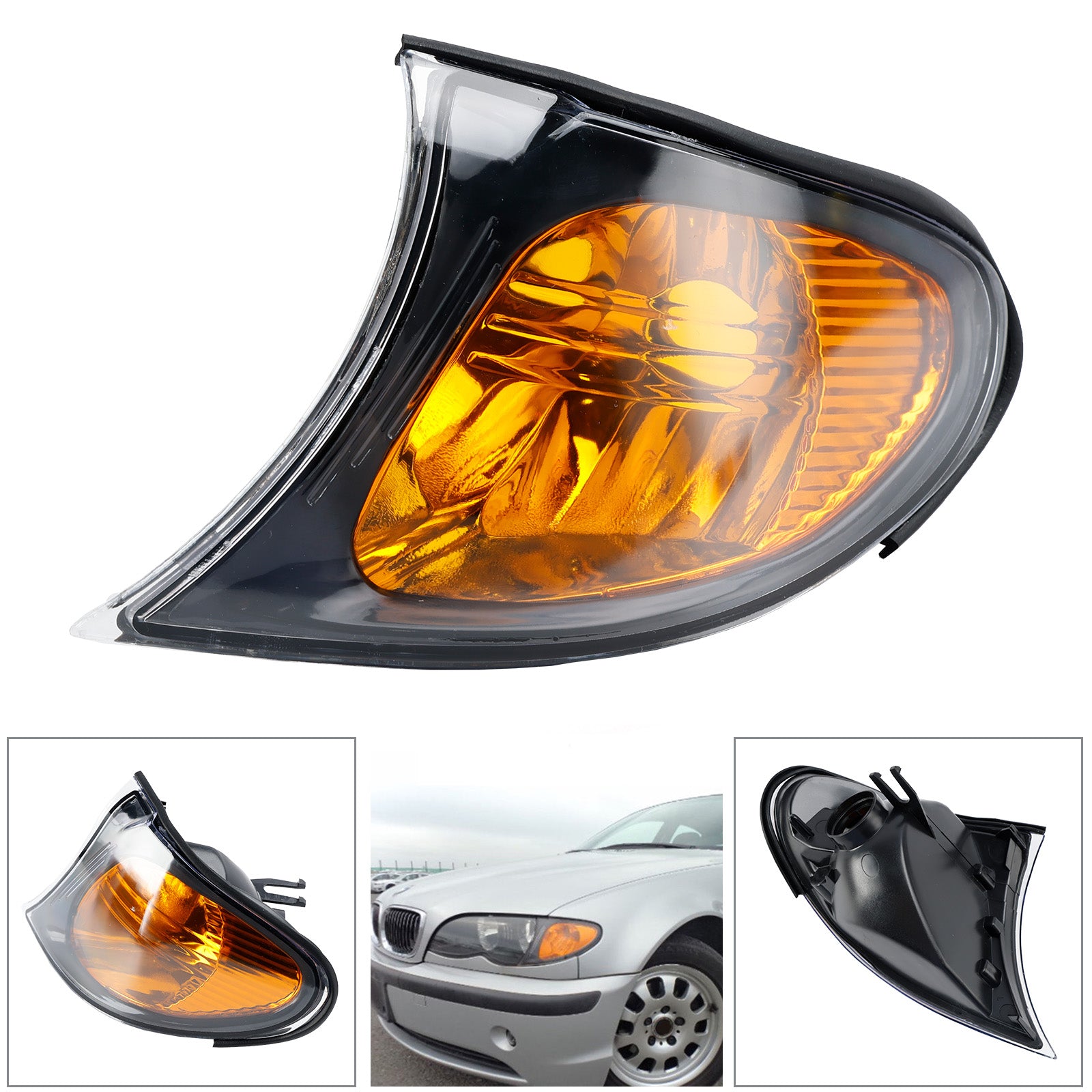 Front Indicator Turn Signal Yellow Corner Lights For BMW 3 Series E46 02-05