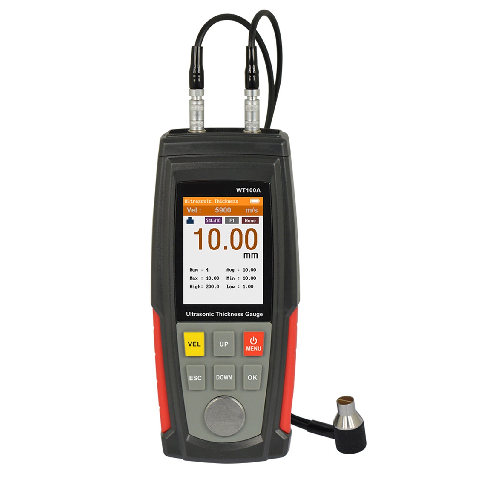 WT100A LCD Tester Tool Smart Sensor Ultraschall Dickenmessgerät Schall
