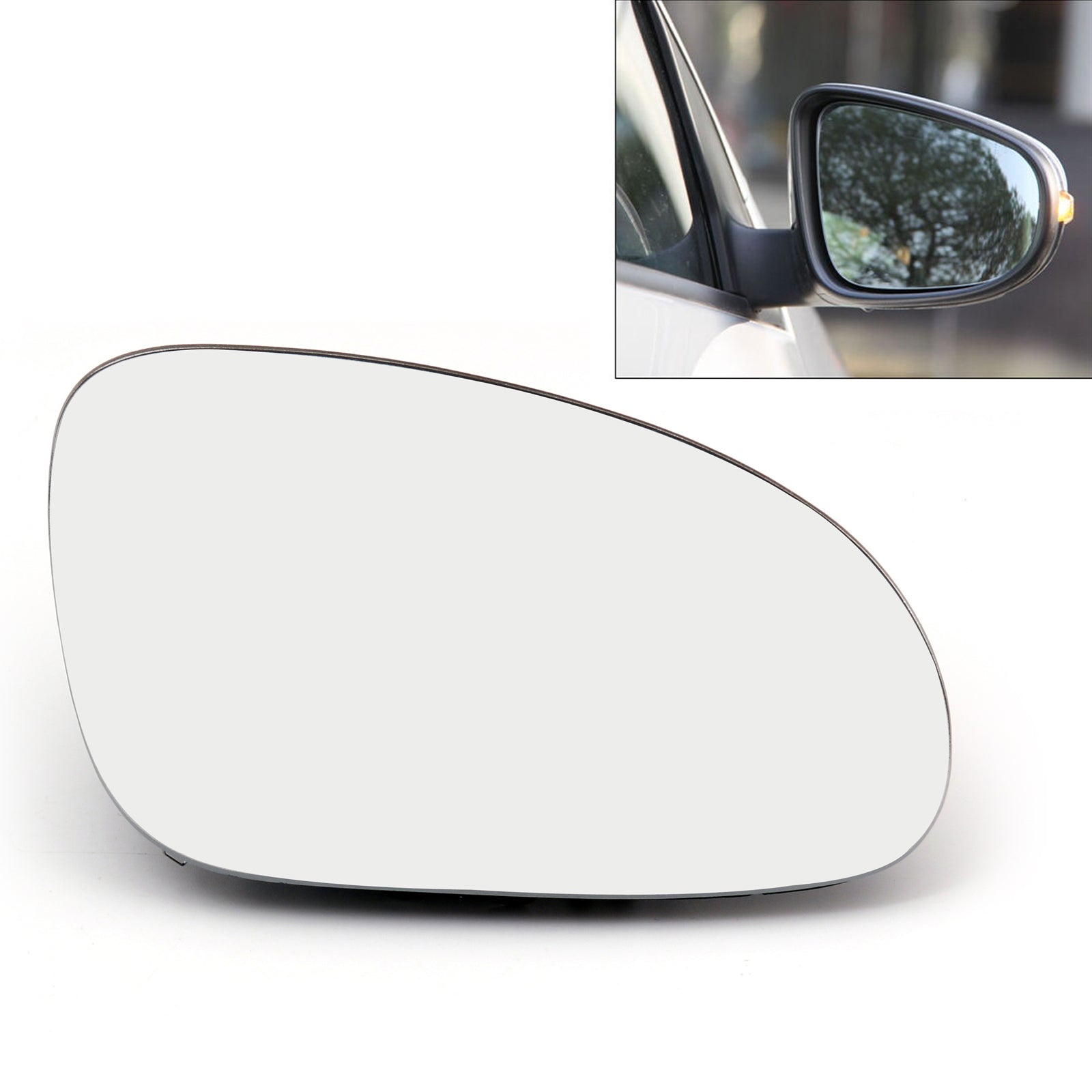 Door Mirror Right Side Glass Heated W/Holder For VW Golf GTI Jetta MK5 ...
